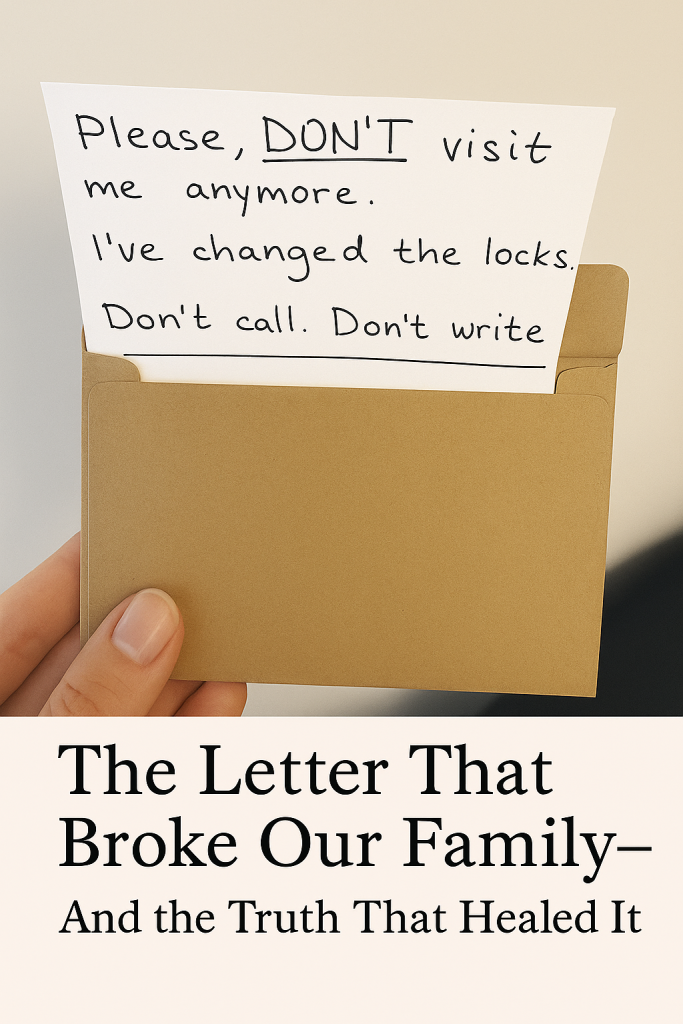 "The Letter That Tore My Family Apart—And the Truth That Brought Us ...